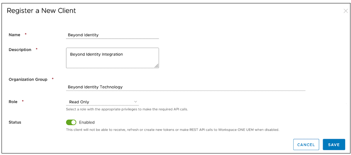 Workspace One UEM Integration Guide – Beyond Identity