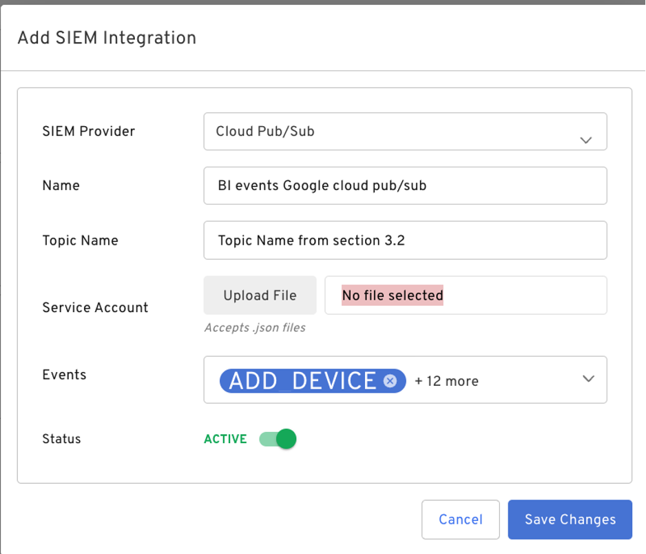 Beyond Identity Events Data integration with Google PubSub – Beyond Identity
