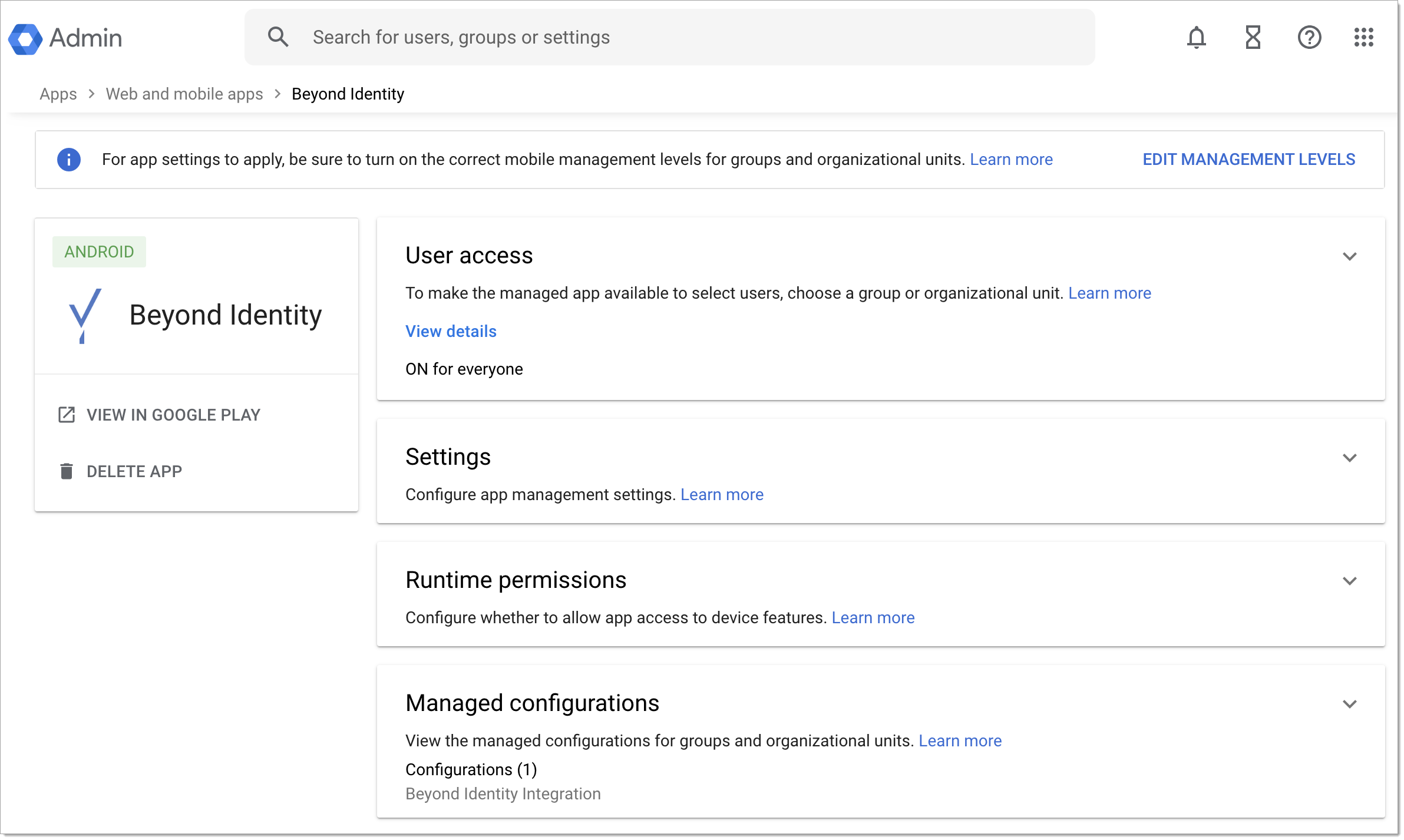 Integration Guide for Google Workspace MDM – Beyond Identity